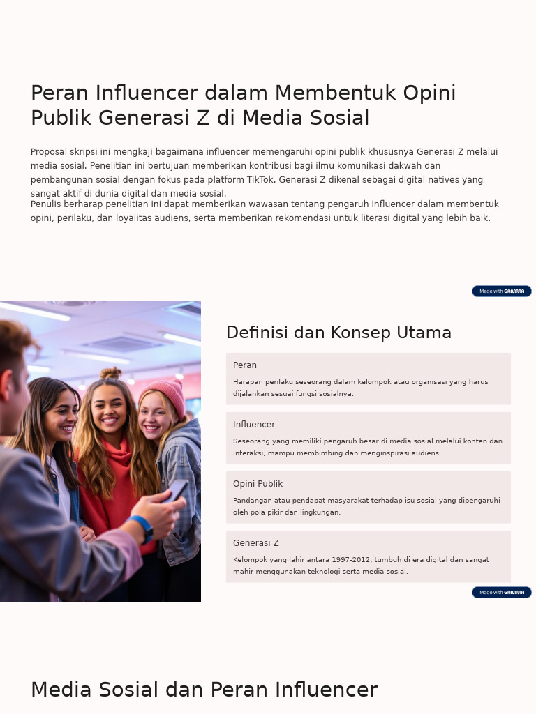 Peran Influencer Dalam Membentuk Opini Publik Generasi Z Di Media Sosial | PDF