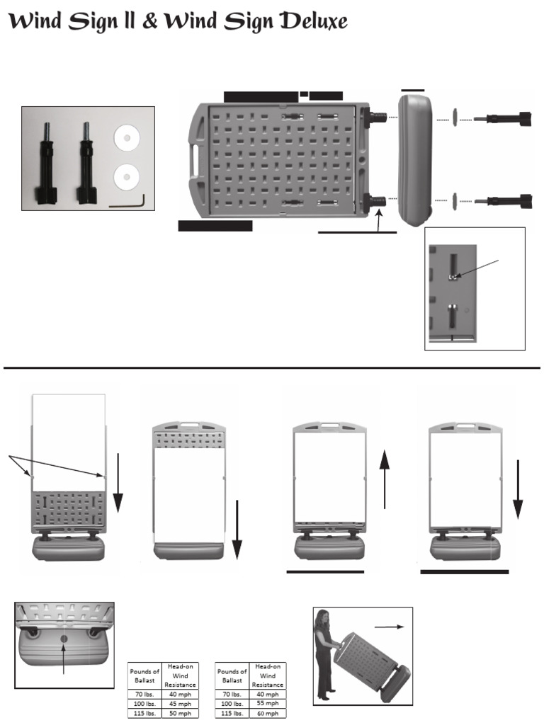 Signs - Windsign II Assembly Instruction | PDF | Screw | Metalworking