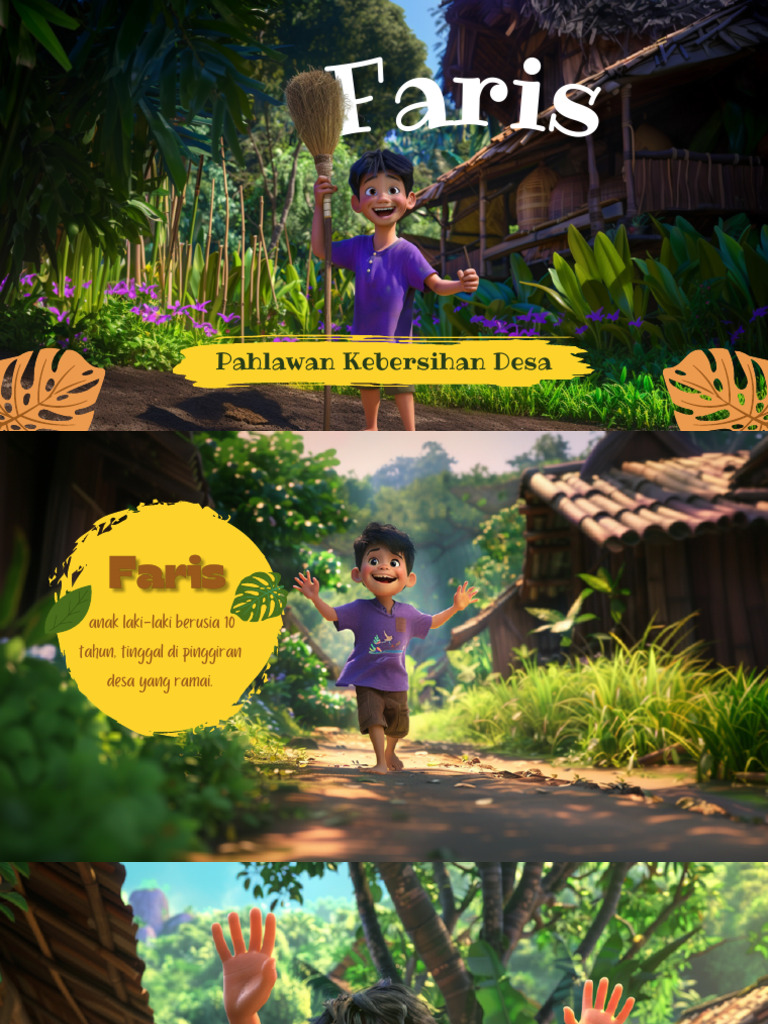 Faris, Pahlawan Kebersihan Desa | PDF