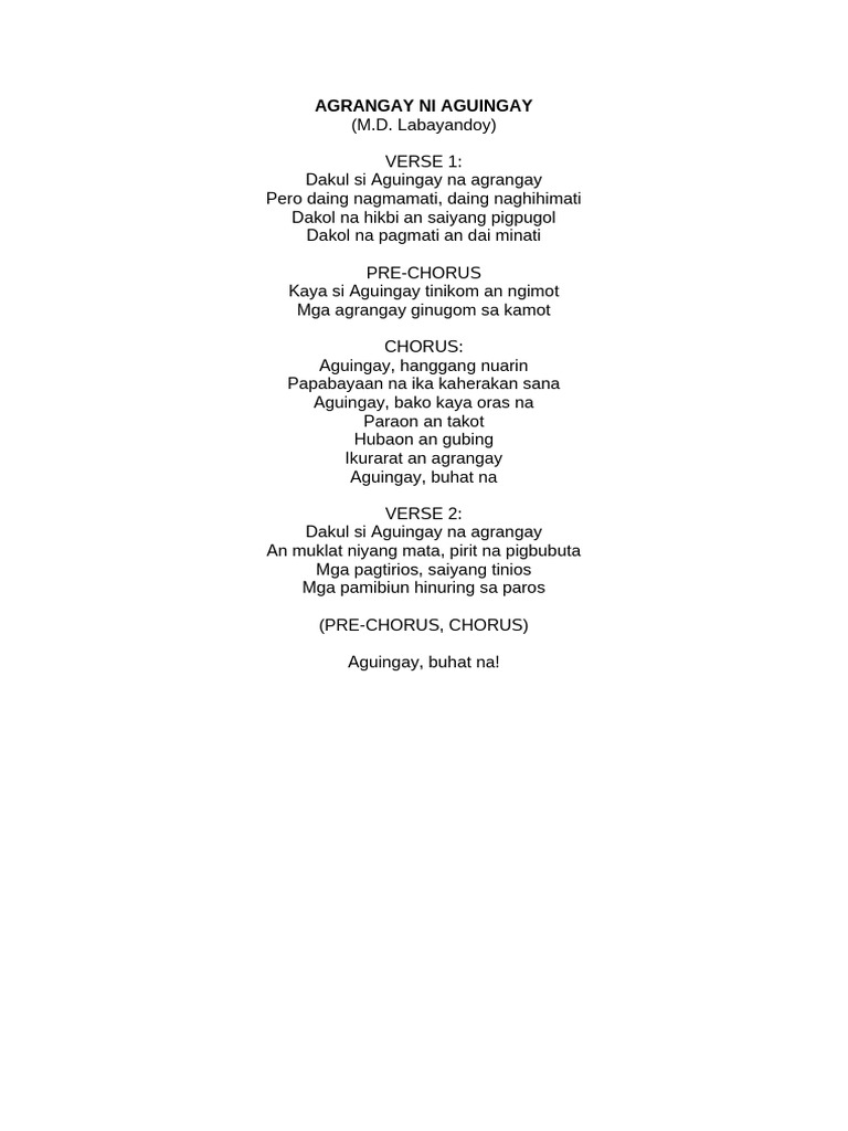 Agrangay Ni Aguingay | PDF