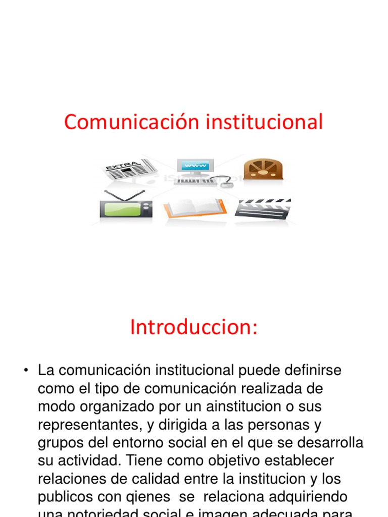 Comunicación institucional | Institución | Comunicación
