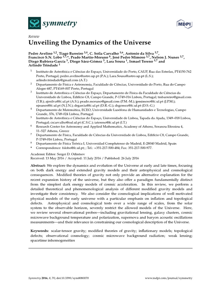 2016 Unveiling The Dynamics of The Universe | PDF | Cosmic Microwave ...