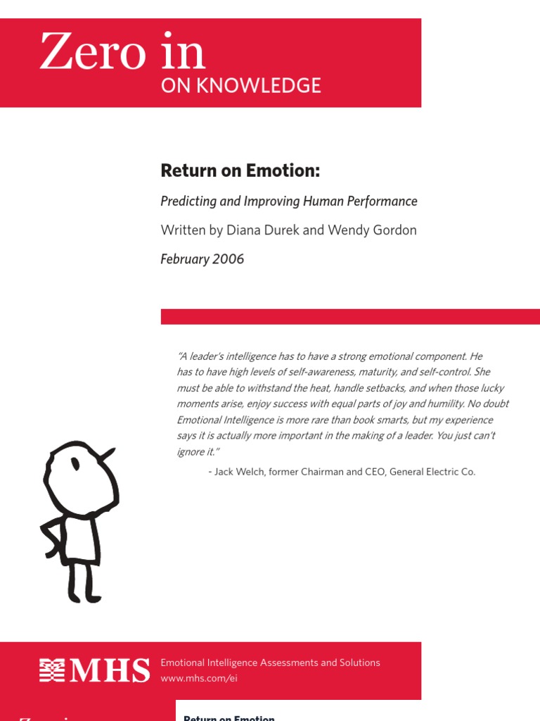 EQi Article Return On Emotion | PDF | Emotional Intelligence | Intelligence