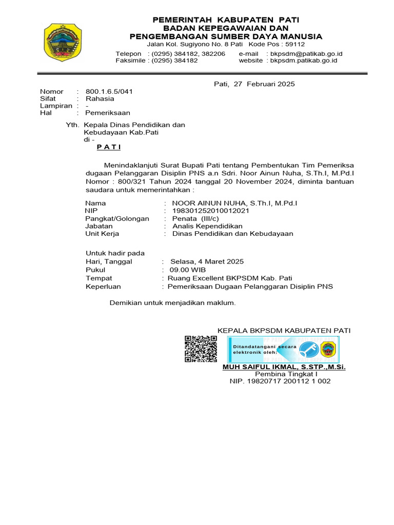 PD NOOR AINUN NUHA - Sign | PDF