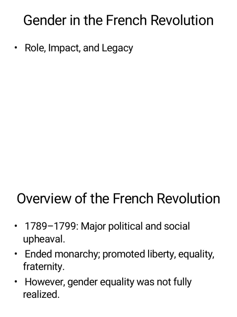 Gender in French Revolution | PDF | French Revolution | Gender Studies