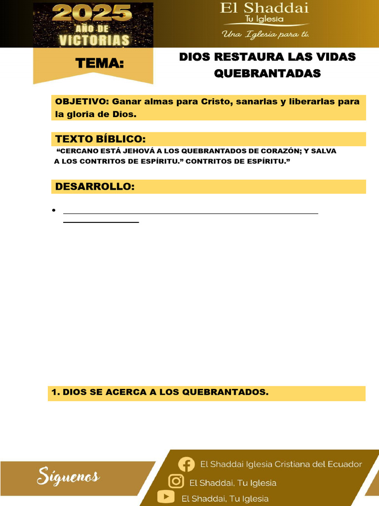 Dios Restaura Las Vidas Quebrantadas | PDF | Cristo (título) | Oración