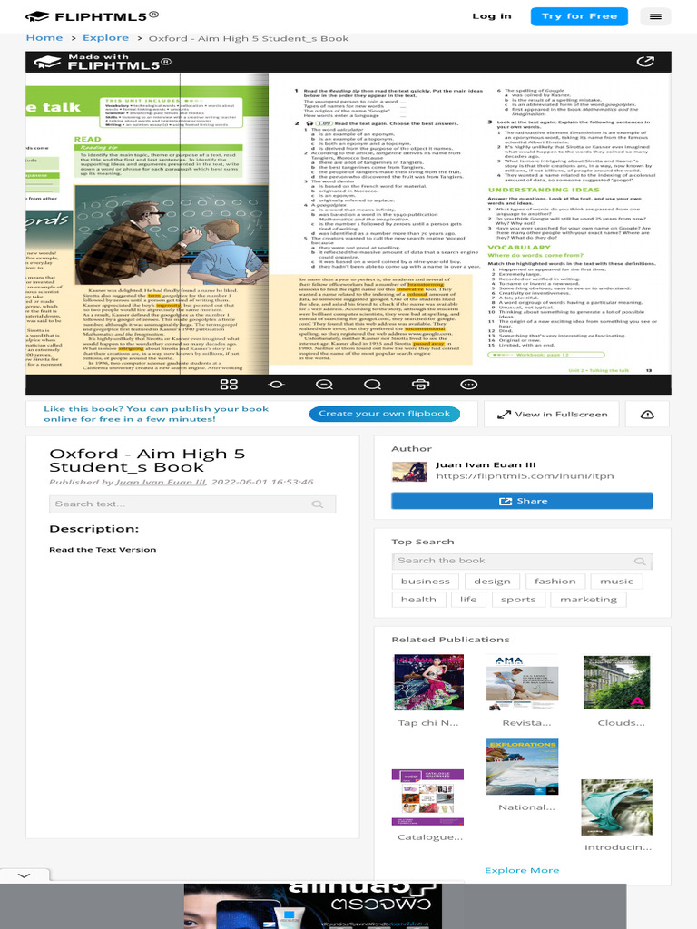 Oxford - Aim High 5 Student - S Book Pages 1-50 - Flip PDF Download ...