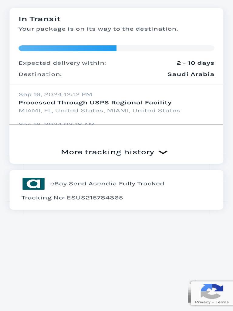 eBay Package Tracking Update | PDF