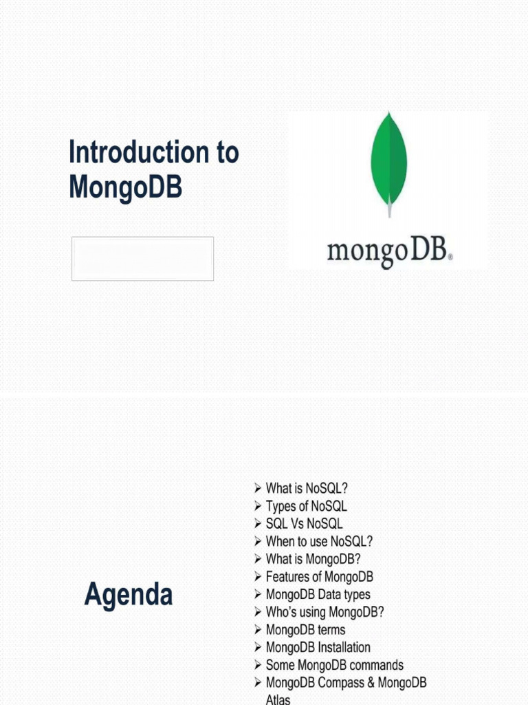 Introduction To MongoDB | PDF