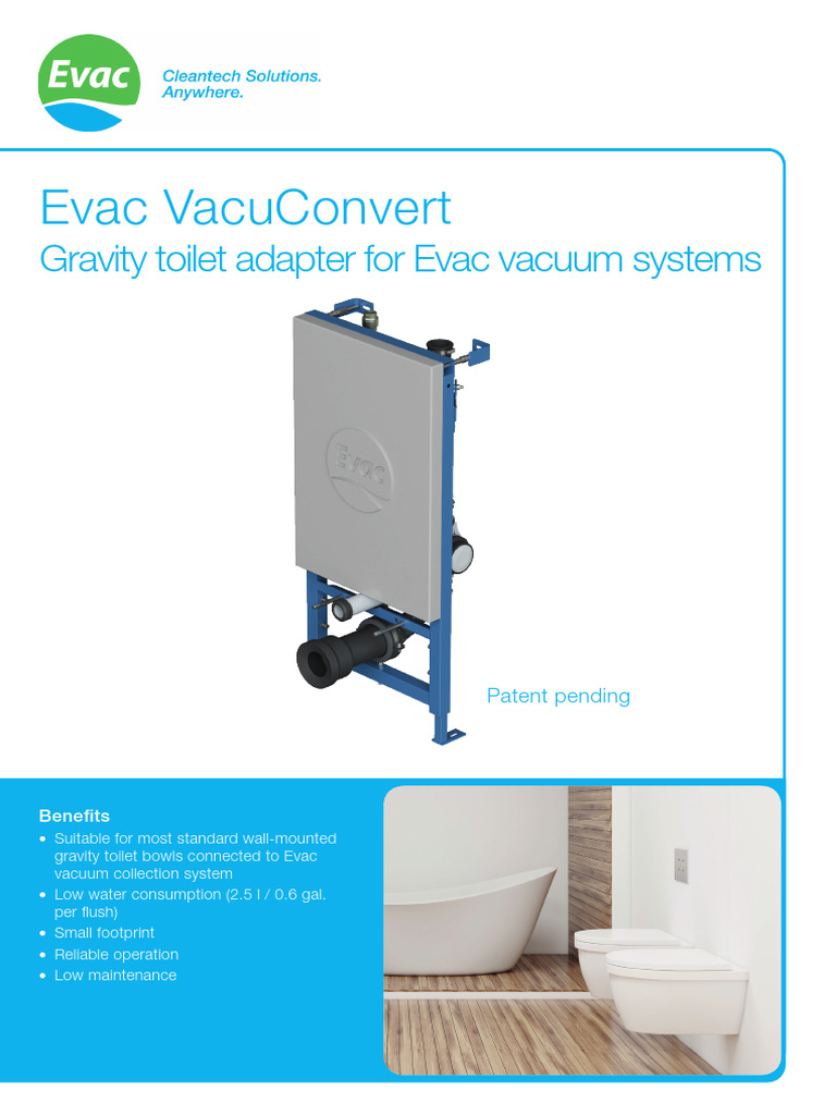 Product Leaflet Evac VacuConvert | PDF | Toilet