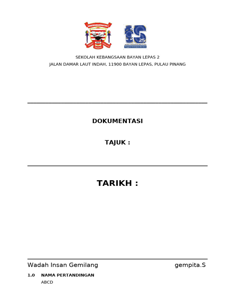 Template Dokumentasi | PDF