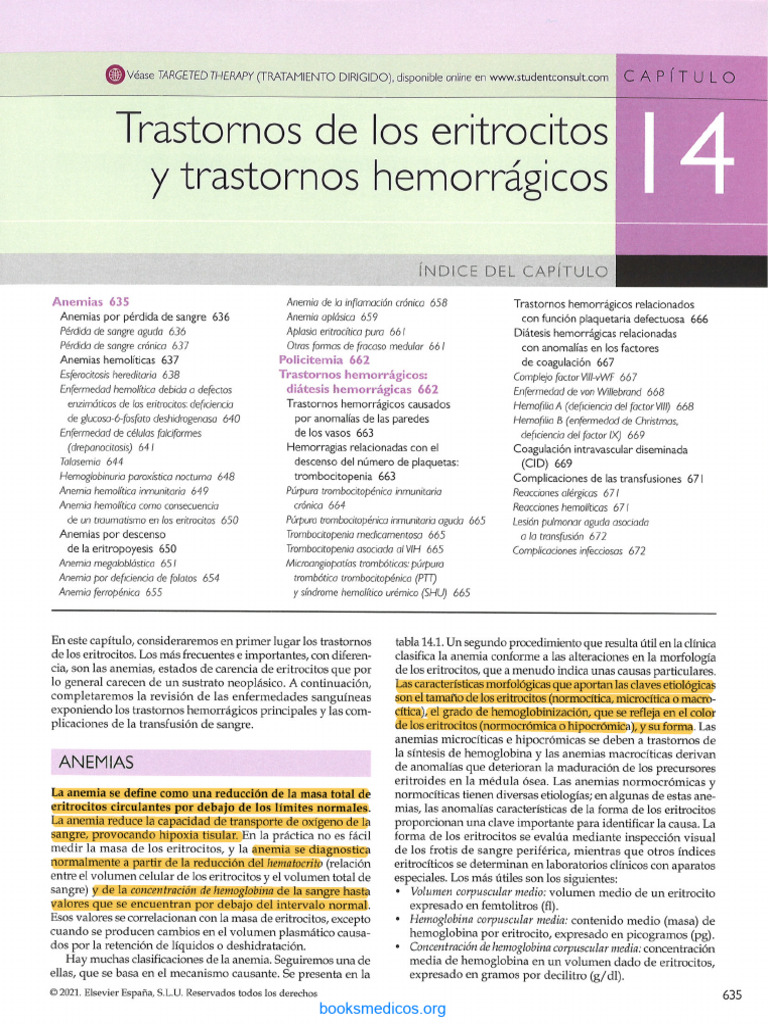 Transtornos D Elos Eritrocitos | PDF