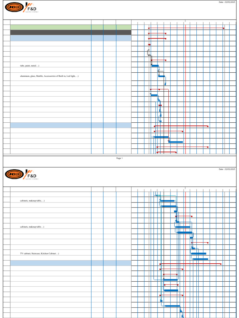 Master Schedule Villa BTP | PDF | Cabinetry | Building Engineering