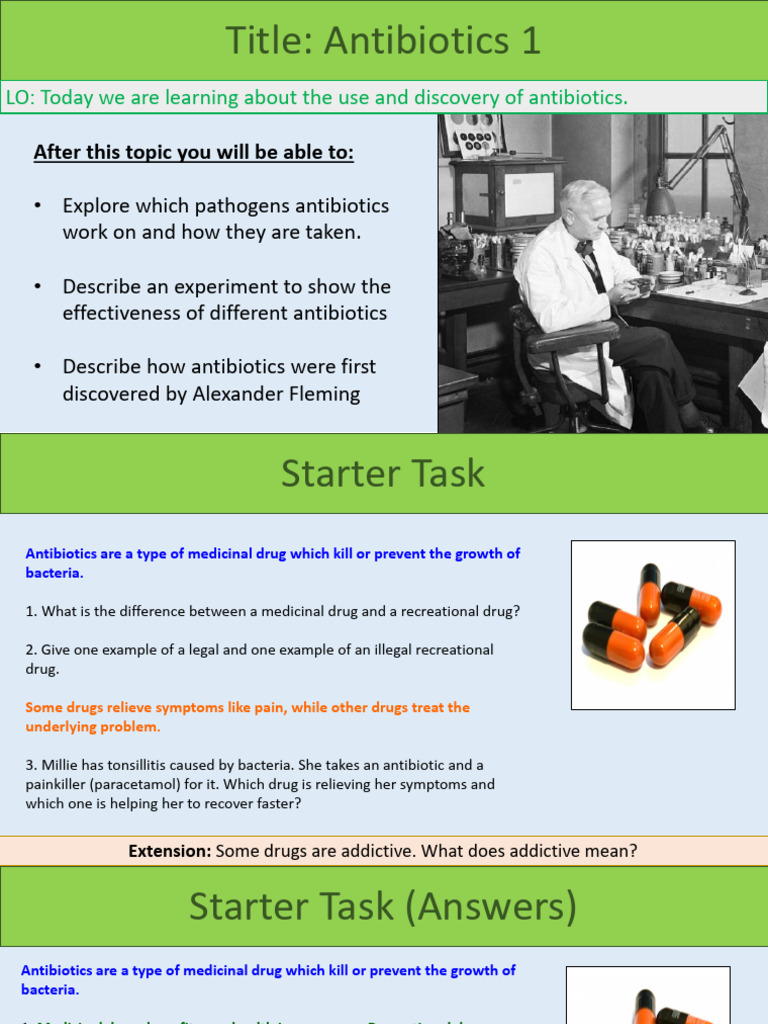 Antibiotics-1-Year-9-Key-Stage-3-Troilo | PDF | Penicillin | Bacteria