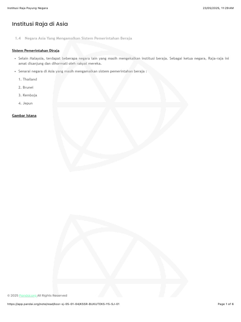 Institusi Raja Payung Negara | PDF