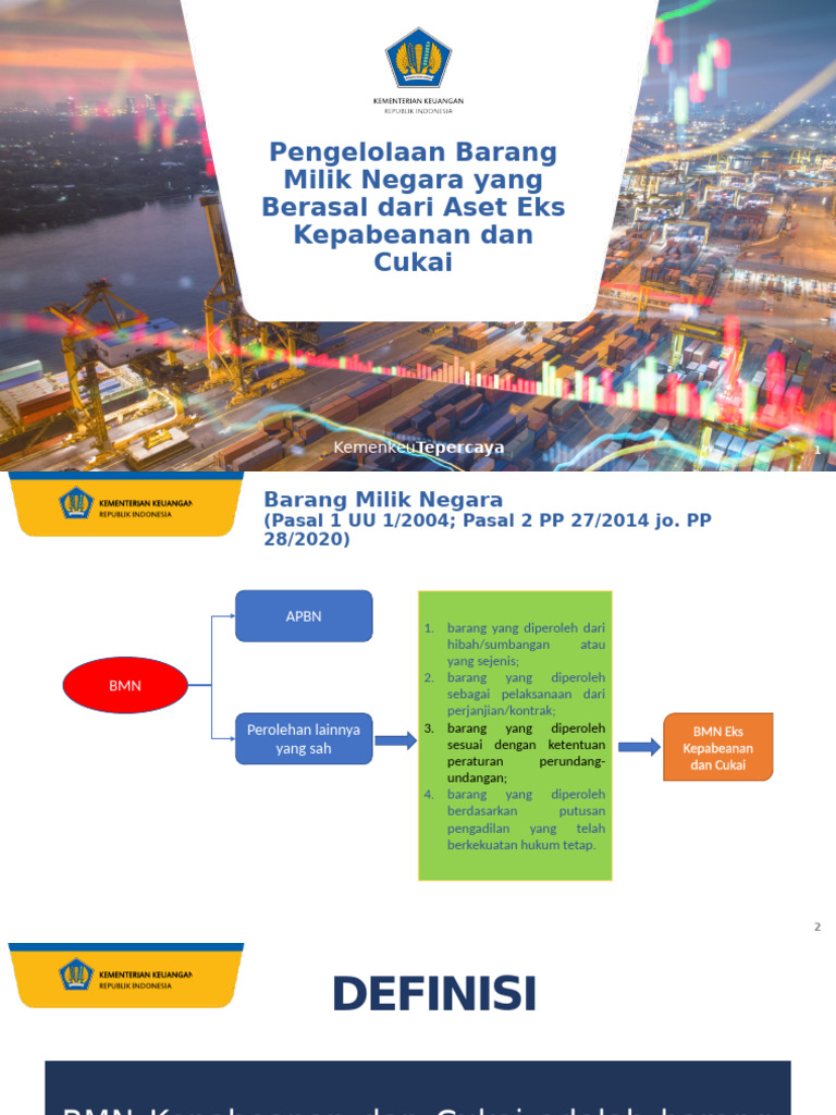 Materi Pengelolaan BMN Yang Berasal Dari Aset Eks Kepabeanan Dan Cukai | PDF