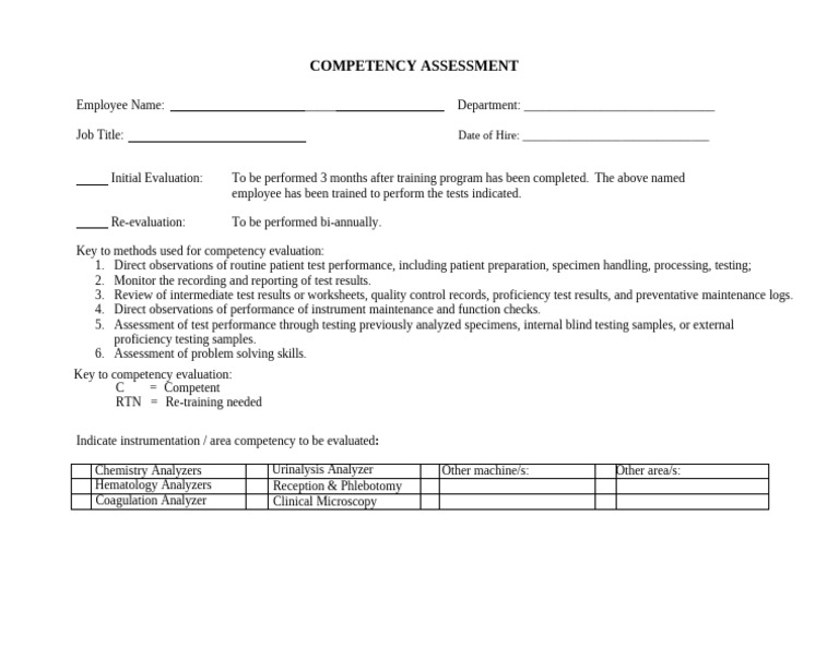 Template Assessment Form Cover Page | PDF