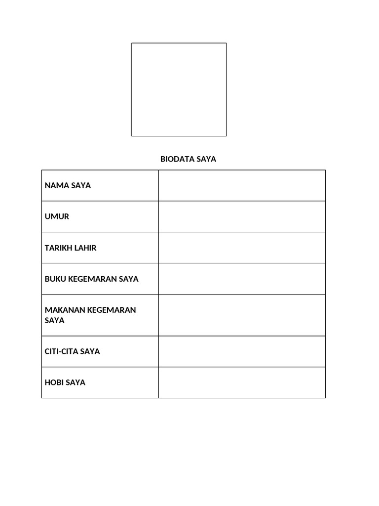Biodata Saya | PDF