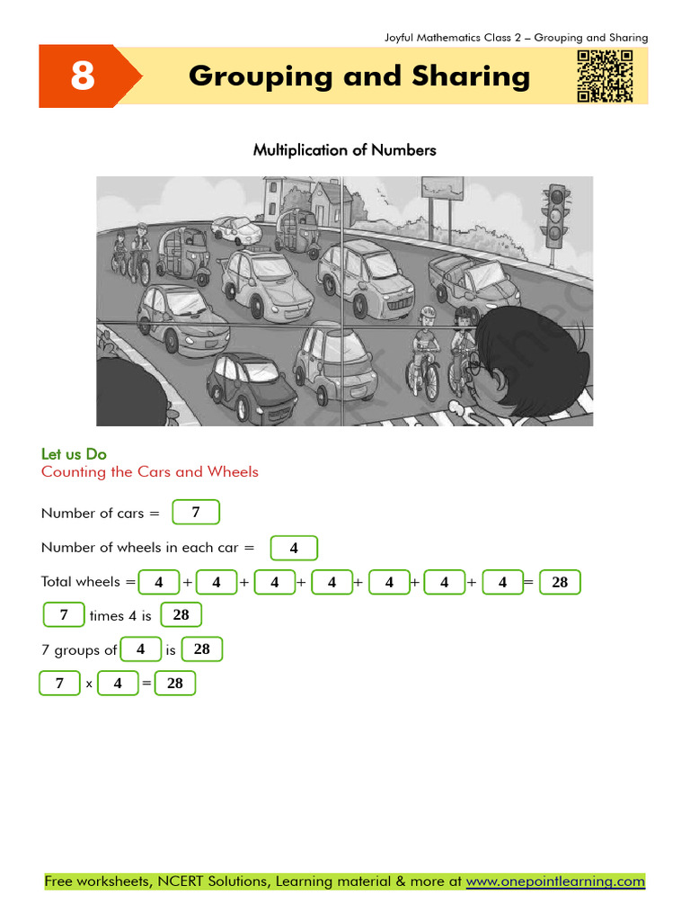 Joyful Mathematics Class 2 Solutions Chapter 8 Grouping and Sharing | PDF