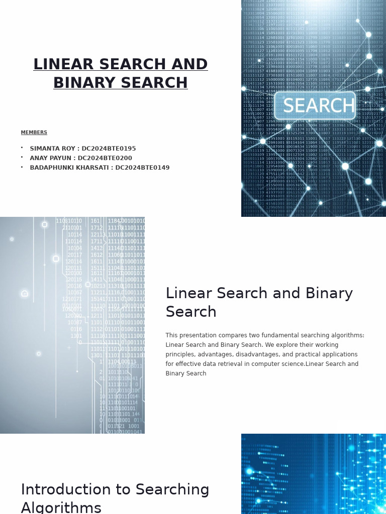 Linear Search and Binary Search | PDF | Database Index | Computing