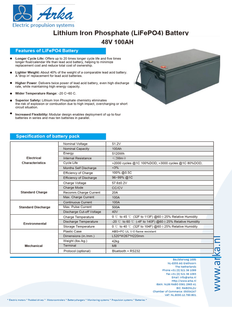 Datasheet 48v - 100ah LFP Battery | PDF | Electric Power | Electromagnetism