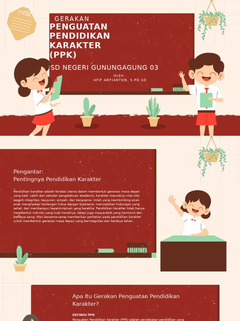 Gerakan Penguatan Pendidikan Karakter PPK | PDF