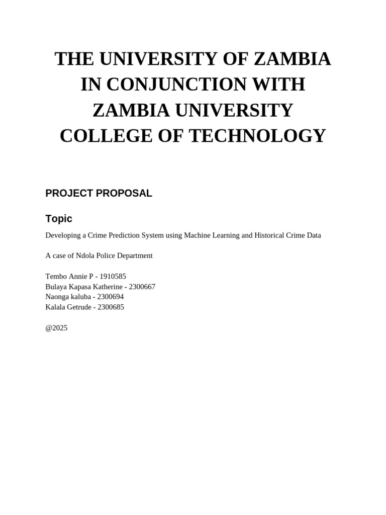 Crime Prediction System Proposal | PDF | Machine Learning | Data Mining