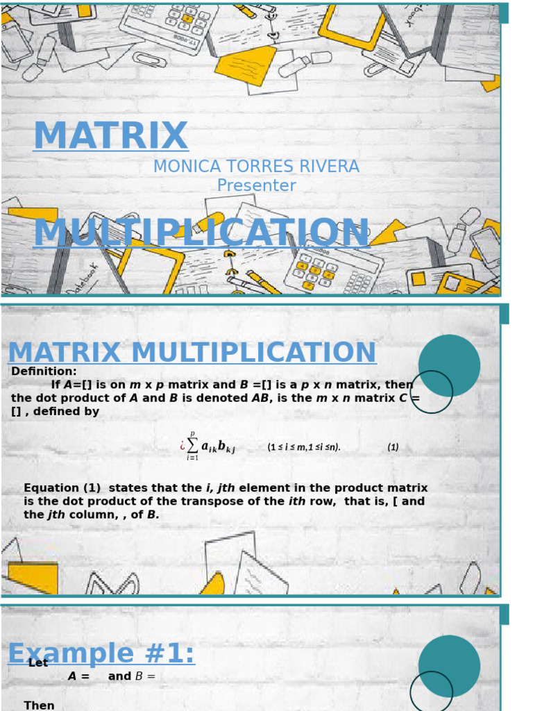 Monica Rivera Matrix Multiplication | PDF