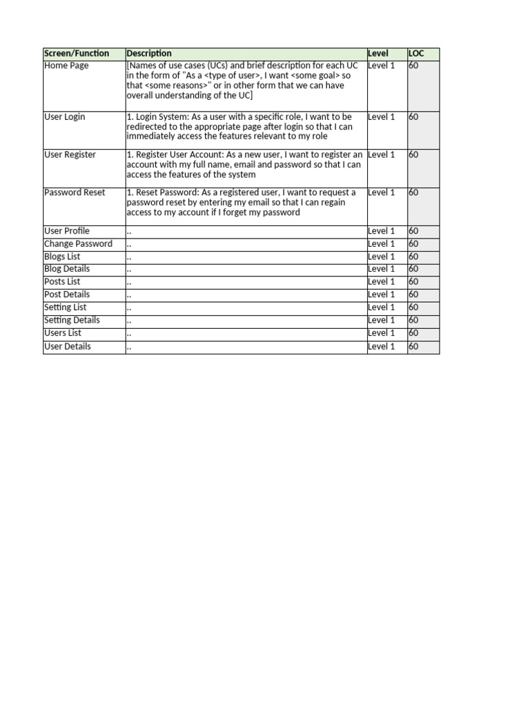 Template1 ProjectTracking | PDF | Password | User (Computing)