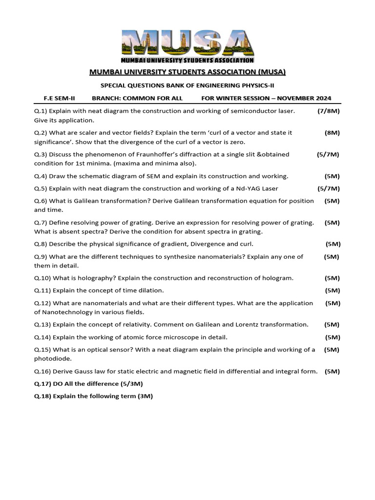 Special QB of Phy 2-1 | PDF