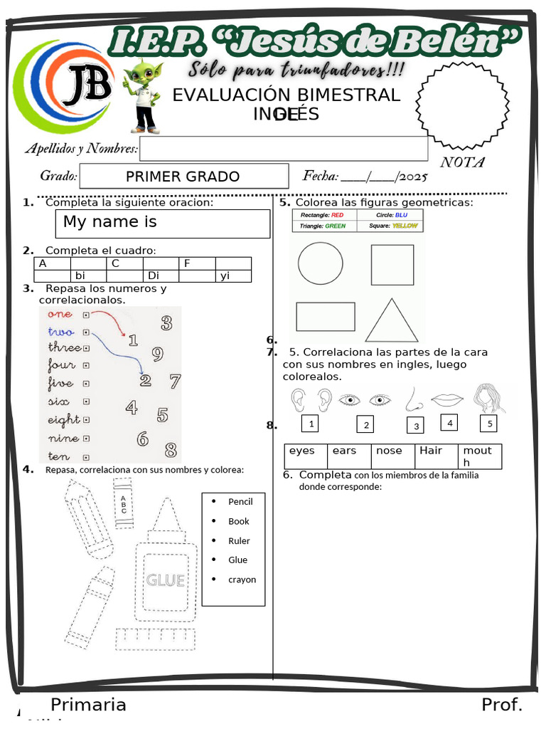 Evaluacion - Ingles-1 | PDF
