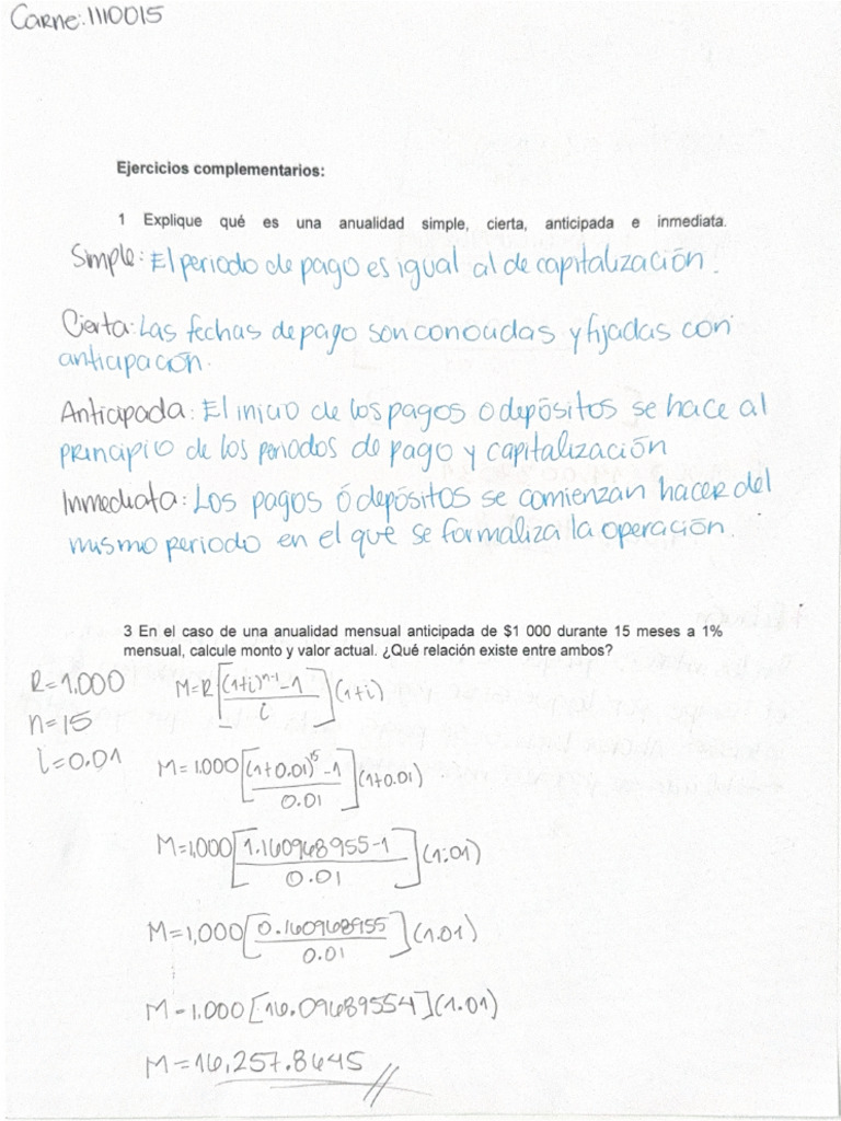 Ejercicios Complementarios | PDF