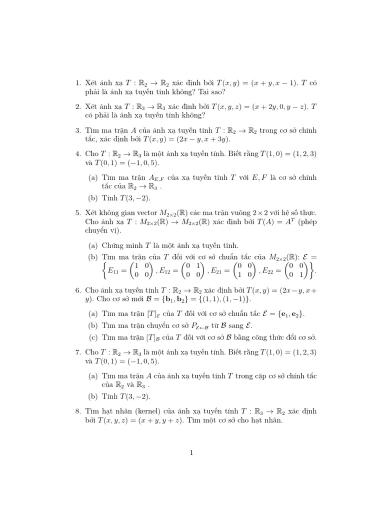 Linear Mapping Ex | PDF