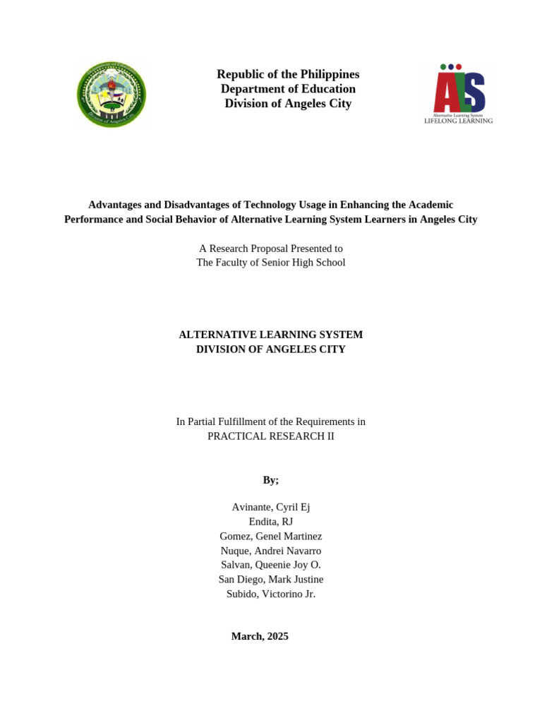 Group 3 PR1 Revised 1 | PDF | Learning | Methodology