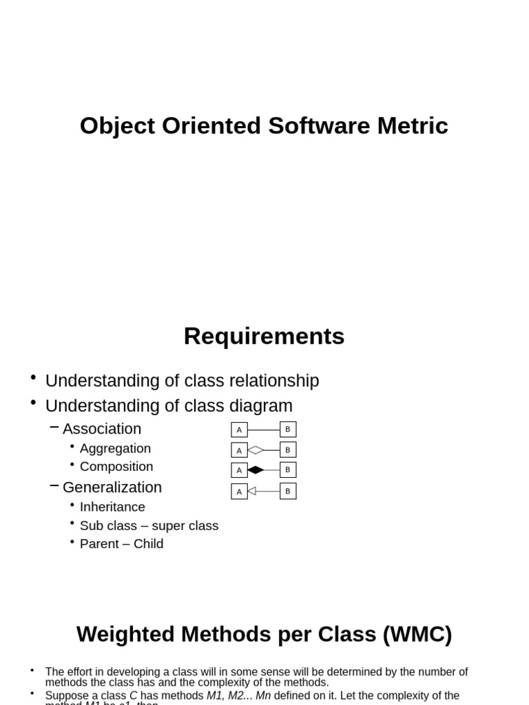 OOAD_lecture 8_Object Oriented Software Metric-Fall24-25 | PDF | Inheritance (Object Oriented ...