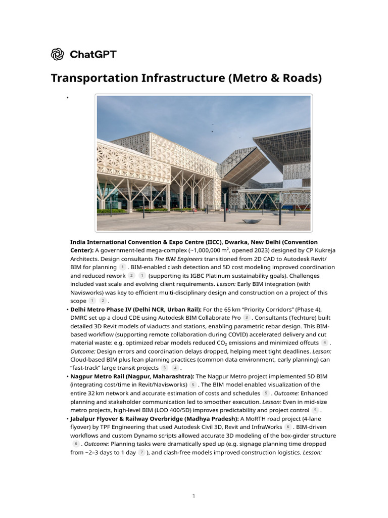 Transportation Infrastructure (Metro & Roads) | PDF | Building ...