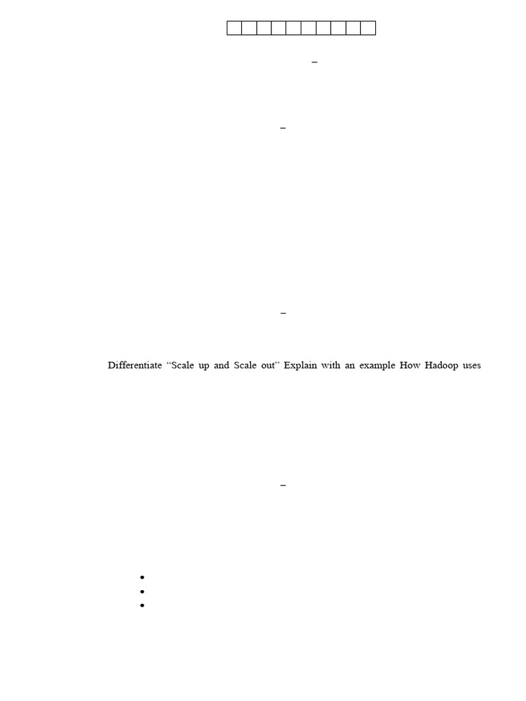 Big Data Exam Question Papers Overview | PDF | Apache Hadoop | Map Reduce