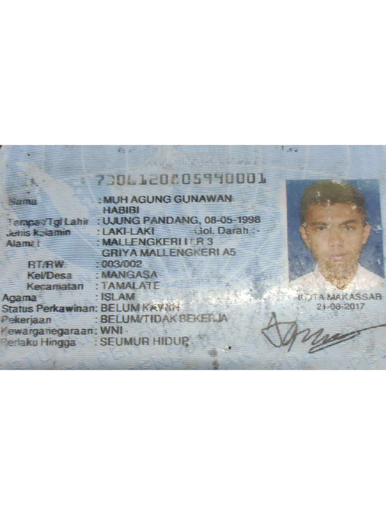 KTP Muh Agung Gunawan Habibi | PDF