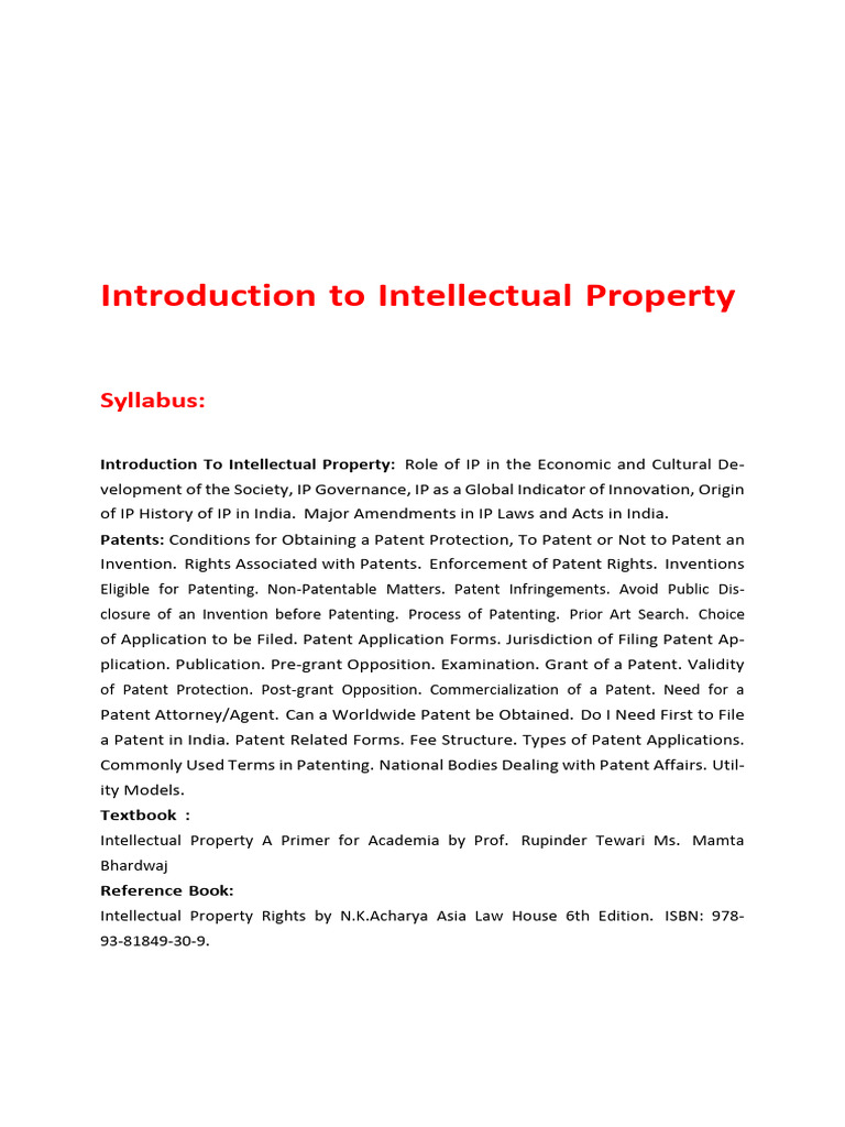 Unit 3 RM and IPR-Patents and IPRs | PDF | Intellectual Property | Patent