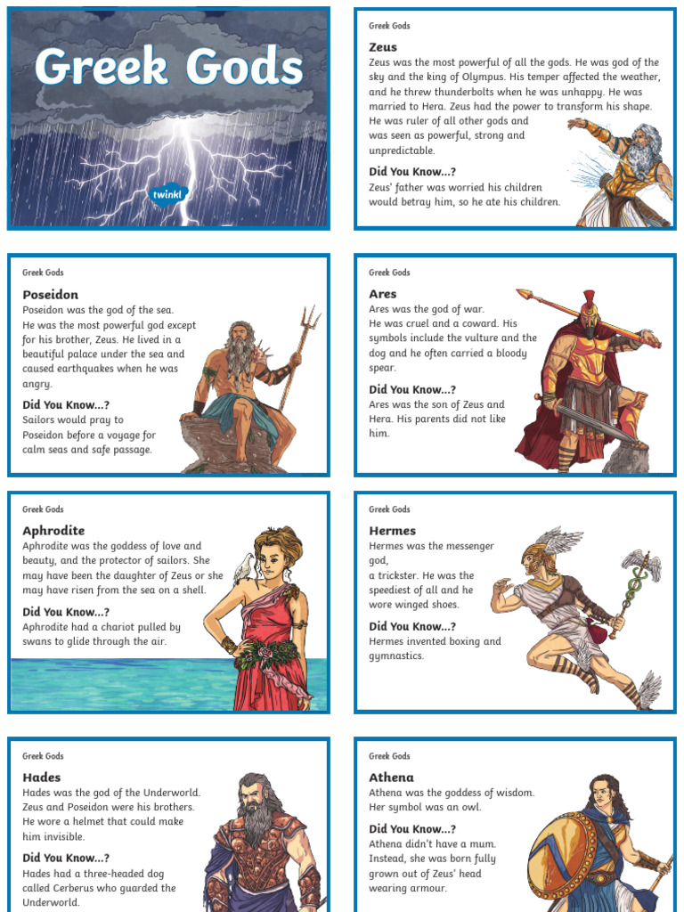 T2 H 066 Greek God Fact Files Ver 10 | PDF | Twelve Olympians | Hades