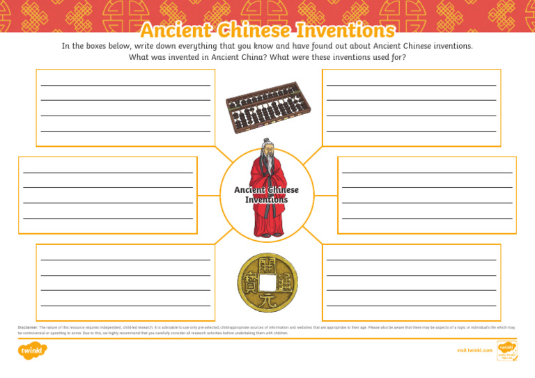 T H 1683616440 Ancient Chinese Inventions Mind Map Ver 1 | PDF