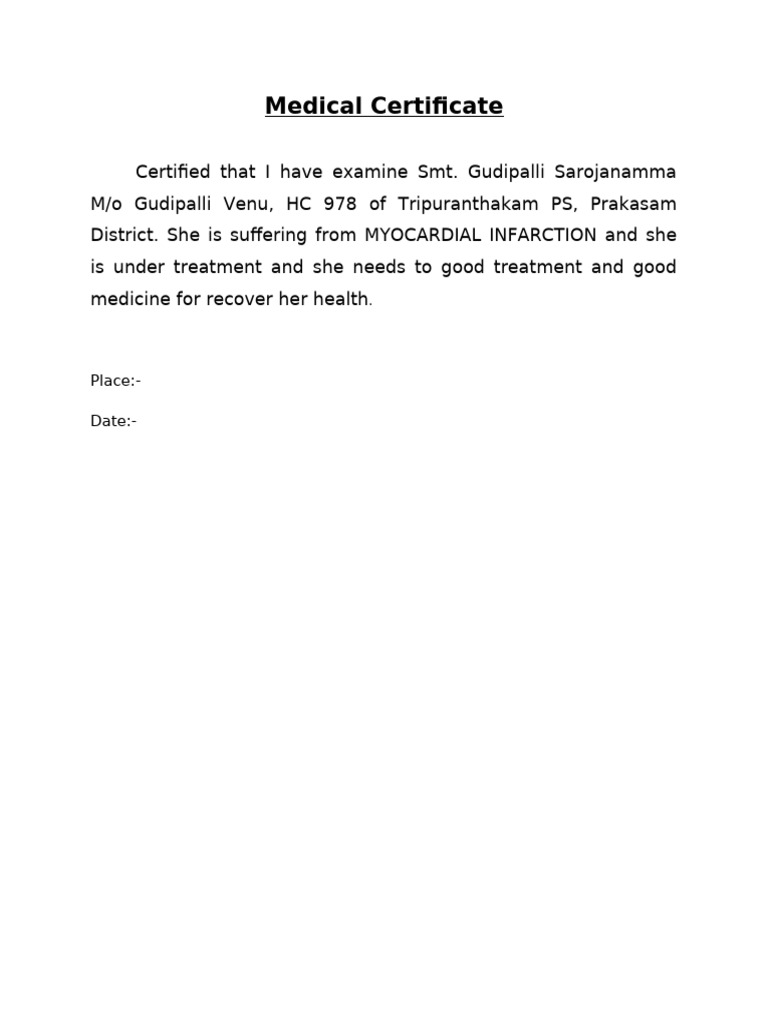 CPS Medical Certificate | PDF