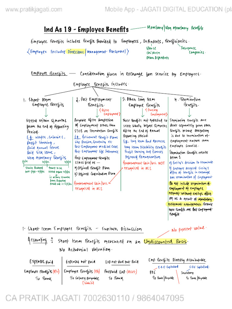 Ind As 19 Employees Benefits Notes | PDF | Defined Benefit Pension Plan ...
