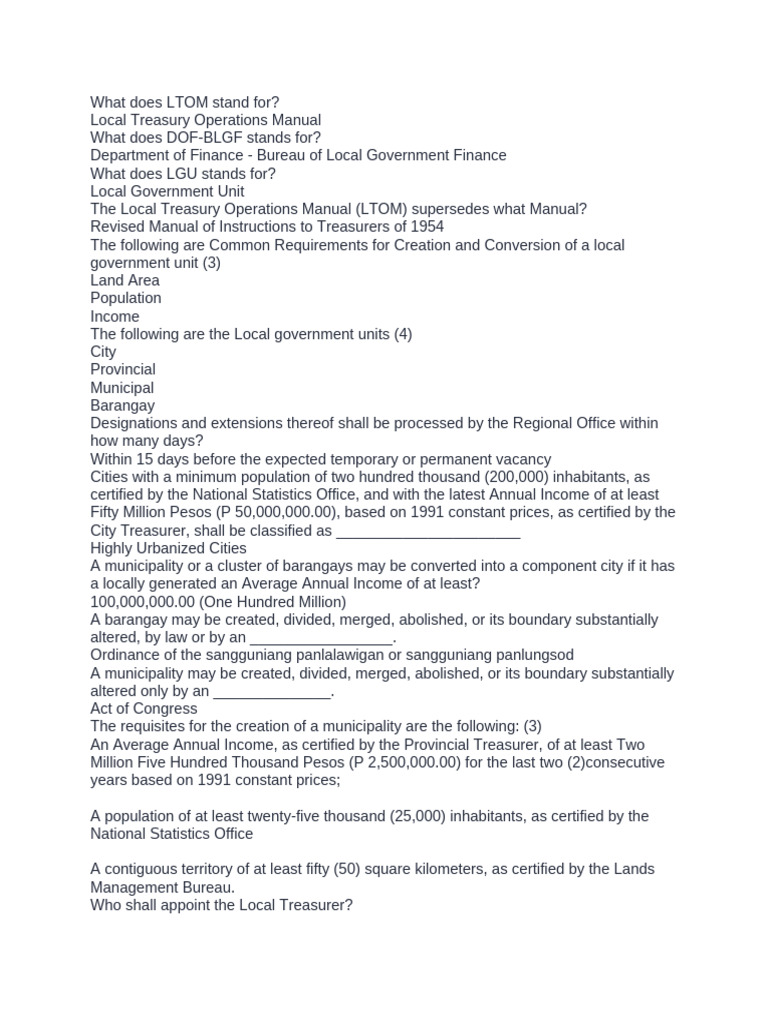 What Does LTOM Stand For | PDF | Property Tax | Taxes