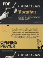 The Five Core Lasallian Principles The Five Lasallian Tenets 1. Faith ...