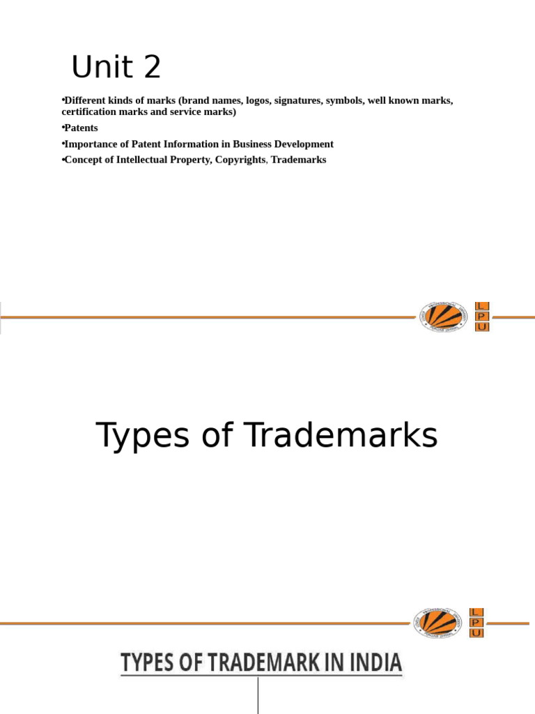 Unit 2 | PDF | Trademark | Logos