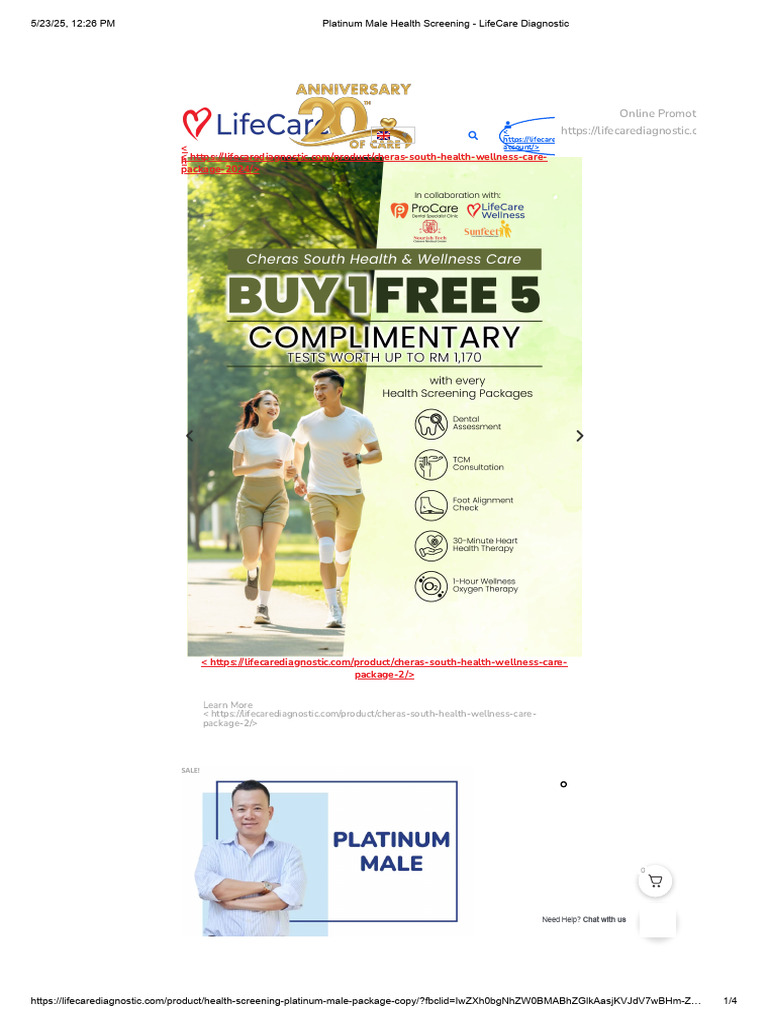 Evercare Platinum Male Health Checkup | PDF | Medicine | Diseases And ...