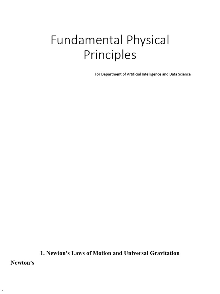 Fundamental Physical Principles in Spacescience | PDF | Spacecraft ...