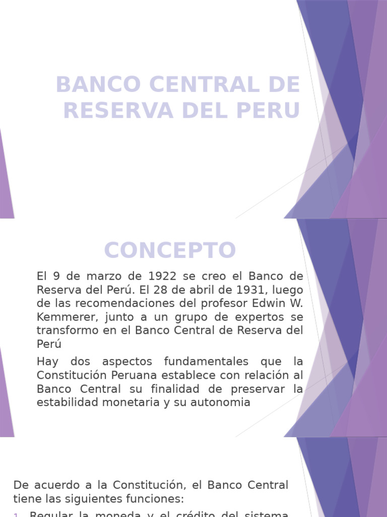 Banco Central de Reserva Del Peru | PDF | Servicios financieros | Bancario