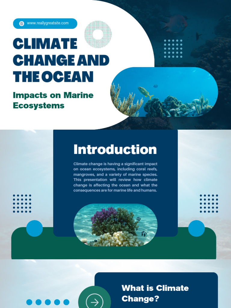 Blue and White Simple Climate Change and The Ocean Presentation | PDF ...